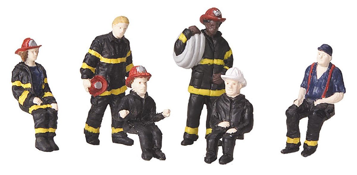MTH 30-11046 Fire House Employees 6-Piece Figure Set #2 – TrainCellar