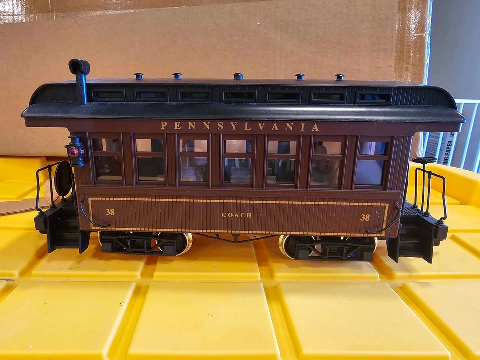 DELTON 3212P PRR Pennsylvania Observation Coach Car w/Lights – TrainCellar
