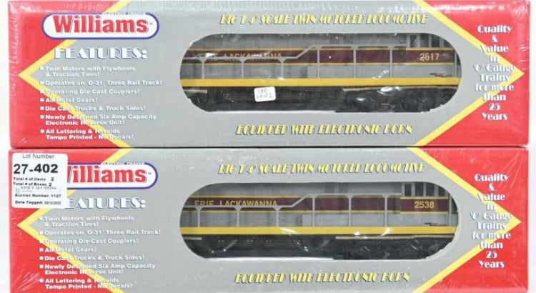 Williams 882517 Erie Lack. U33C Powered & Non-Powered Set – TrainCellar