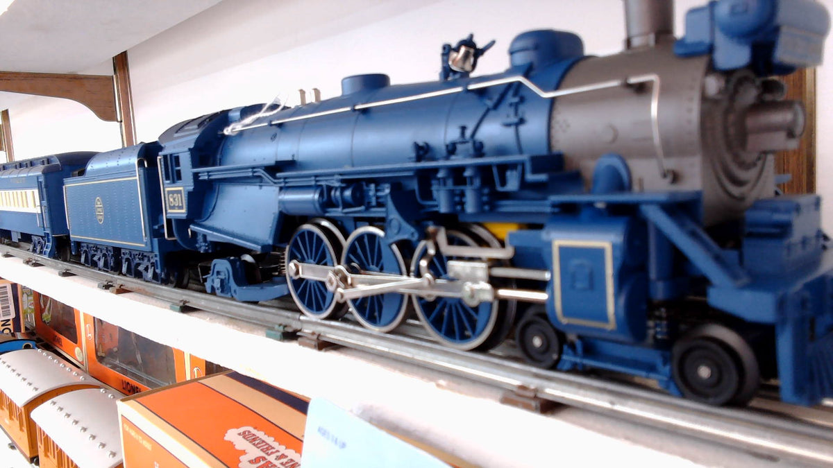 MTH RailKing: PS2.0 Imperial Blue Comet Steam Engine & 7 Car Set ...