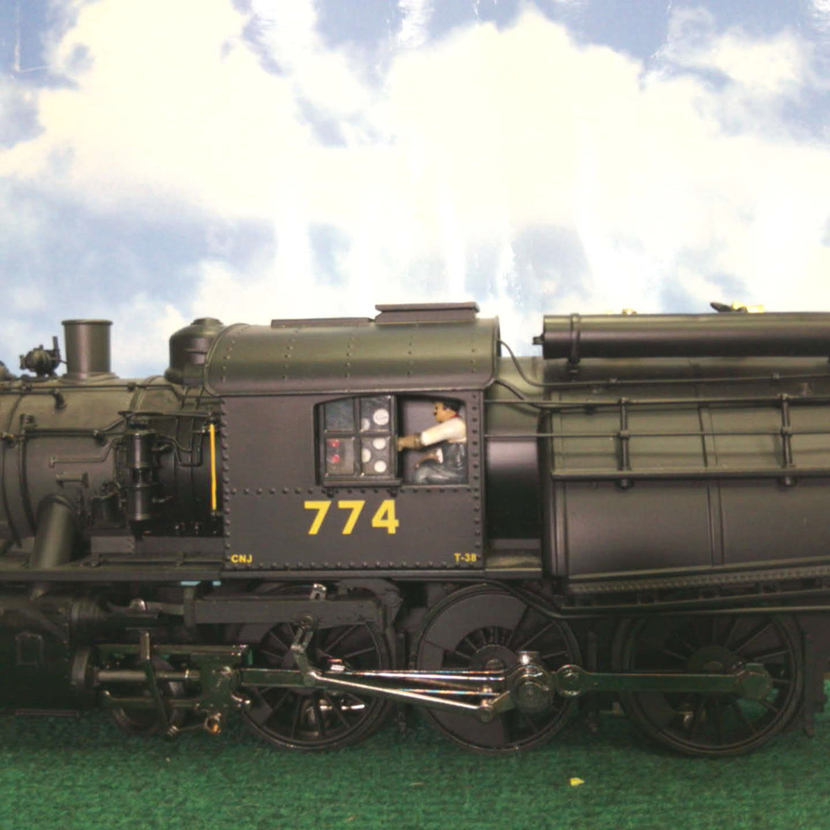 MTH 20-3356-1 Jersey Central O Scale Premier 4-6-0 Camelback Steam Eng ...