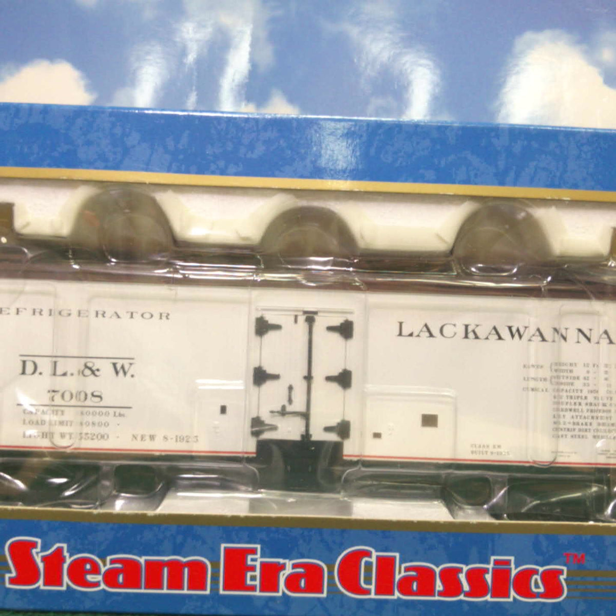 Atlas #8156-5 Lackawanna 40' Re-Built Wood reefer Car #7008 (3-Rail ...