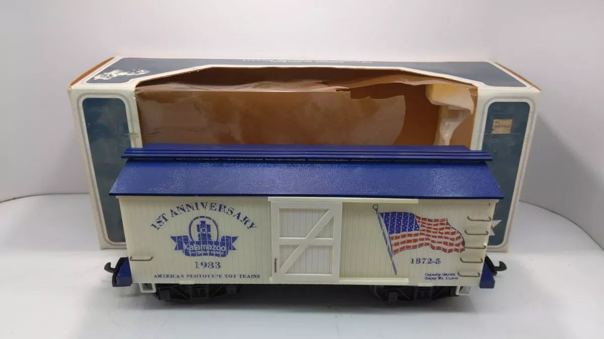 KALAMAZOO 1872-5 1983 1st ANNIVERSARY BOX CAR - White – TrainCellar