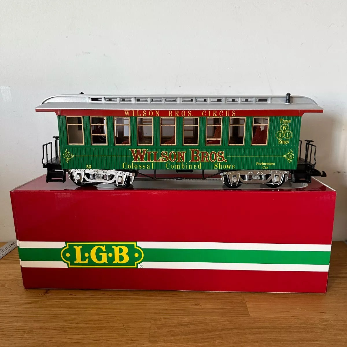 LGB 3180-DG VINTAGE WILSON BROS.CIRCUS #53 PASSENGER CAR LIKE NEW ...
